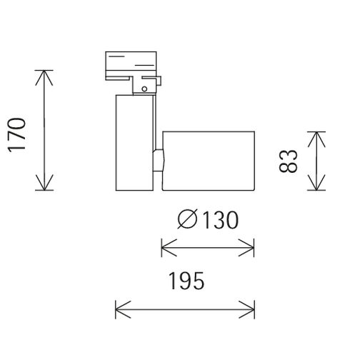 45383.000 OPTEC white Spotlight for ERCO 3-circuit system | 107290